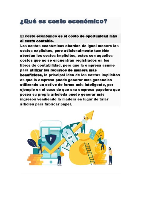 Clasificacion de costo economico y contable Qué es costo económico