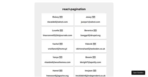 React Pagination Forked Codesandbox