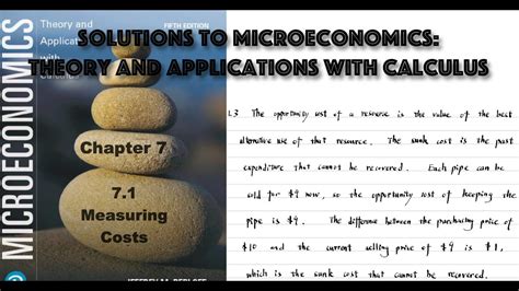 Solutions To 7 1 Measuring Costs Chapter 7 Microeconomics Theory