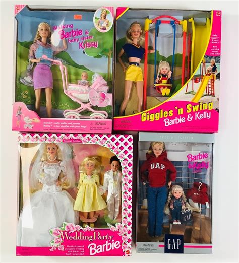 Lot Lot Of Barbie And Kelly Dolls Including Barbie Kelly Gap Giggles