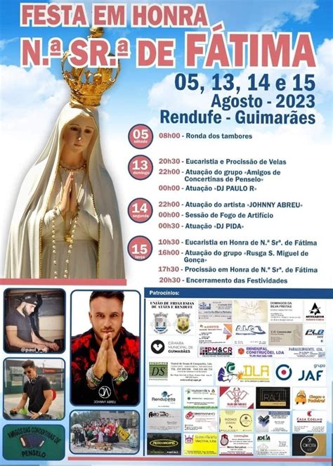 Festa em Honra de Nossa Senhora de Fátima 2023 Rendufe