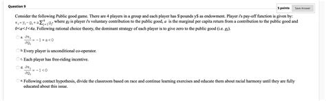 solved question 9 5 points save answer consider the