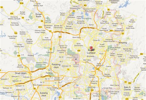 Kuala Lumpur Map Malaysia