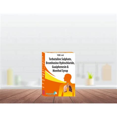 Terbutaline Sulphate Bromhexine Hydrochloride Guaiphenesin And Menthol