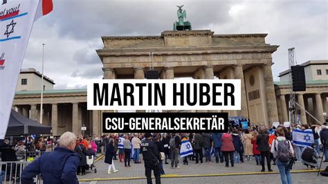 22 10 2023 Berlin Pro Israel Demo CSU Generalsekretär Martin Huber