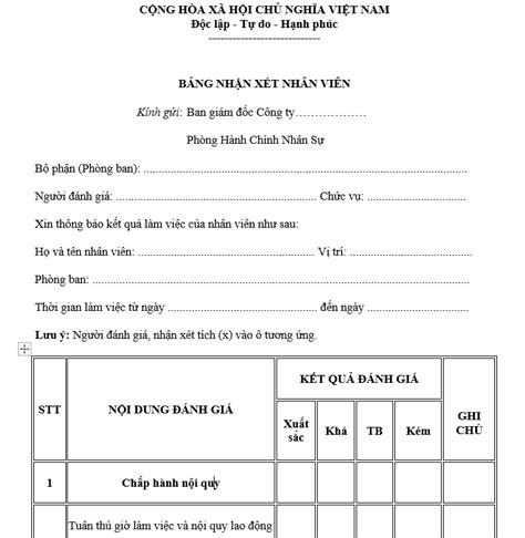 Top 1068 Biểu Mẫu Tự Đánh Giá Công Việc Nhân Viên Cập Nhập 9 Phút Trước