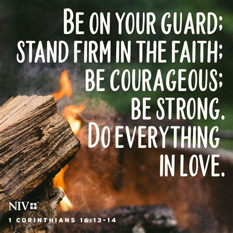 NIV Verse Of The Day 1 Corinthians 16 13 14