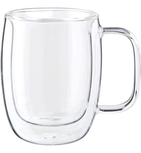 Taza De Vidrio Doble Pared Aislamiento C Asa T Caf Ml Atrix