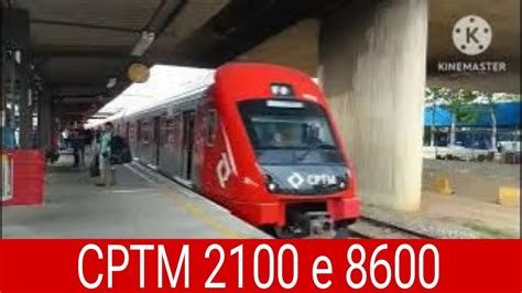 Trem da série 2100 Passando na est são caetano e trem da série 8600