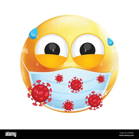 High Quality Emoticon On White Background Emoji With Wide Eyes Face