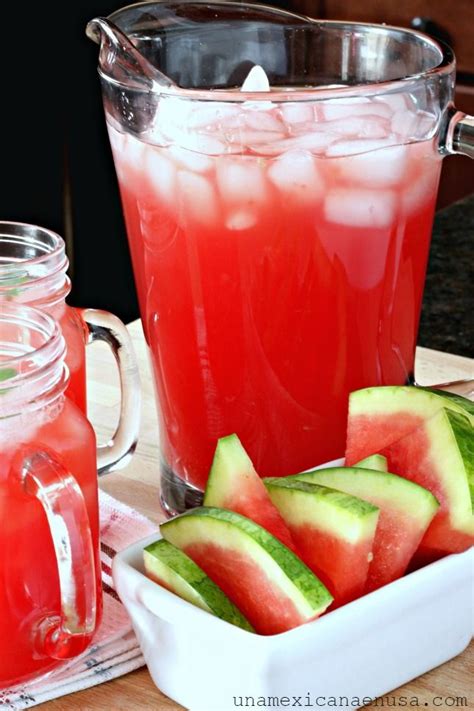 Agua Fresca de Sandía Receta Agua de frutas recetas Aguas frescas