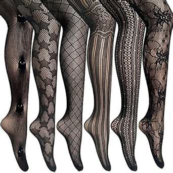 ANDIBEIQI Collants Bas Résille 6 Paires Femmes Hollow Collant