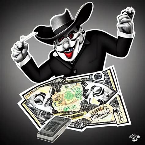Digital Art Highly Detailed Evil Monopoly Man Stable Diffusion
