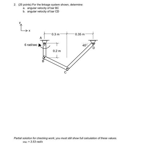 solved 2 25 points for the linkage system shown