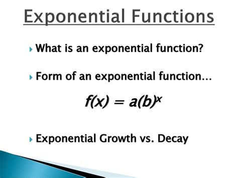 exponential functions ppt download