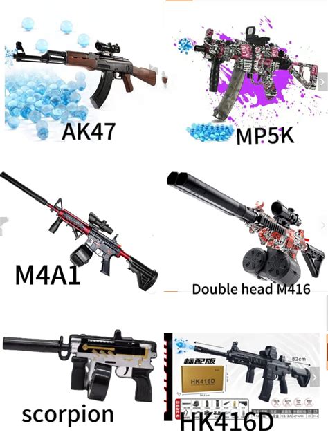 AK47 M4A1 M4 M416 Pistola De Juguete Gel Blaster Recargable Bala De