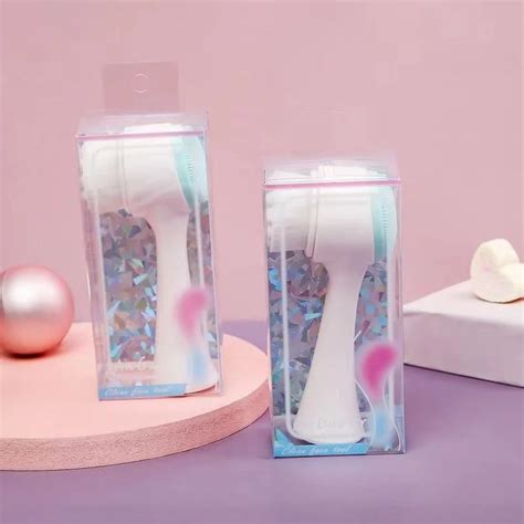3D Bilateral Silicone Facial Cleanser Manual Facial Brush Soft Bristles