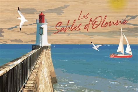 LOT DE 10 CARTES LES SABLES D OLONNE VENDÉE GRAPHIC WOOD