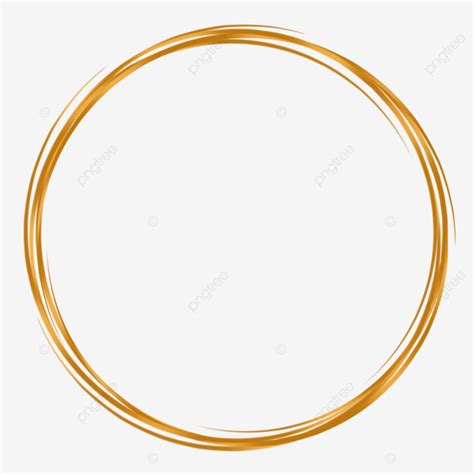Aesthetic Golden Circle Frame Frames Golden Circle PNG Transparent