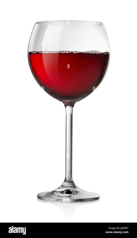 Glass Of Red Wine Isolated On White Background Stock Photo Alamy