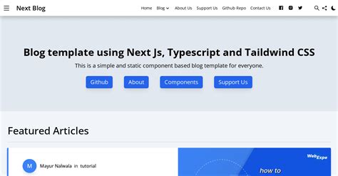 Nextjs Simple Blog Template Codesandbox