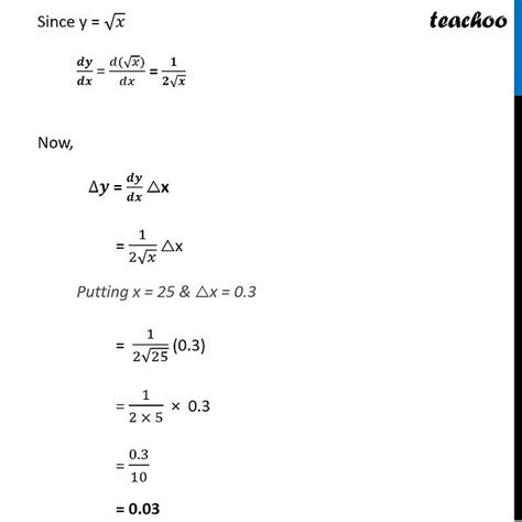 Question I Find Approximate Value Of Using Differentials