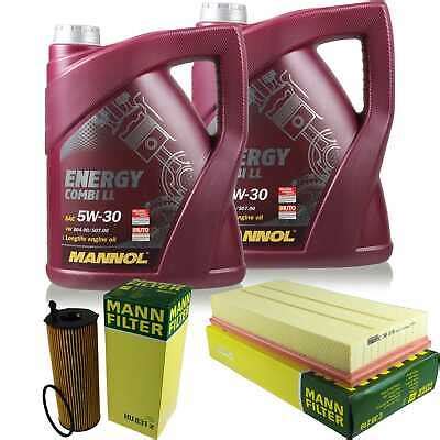 MANN FILTER Inspektionspaket 10L MANNOL Energy Combi LL 5W 30 für VW