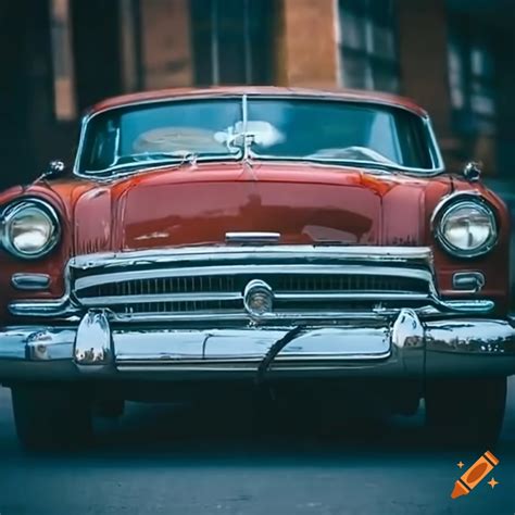Vintage Car Parked On A Nostalgic Neighborhood Road On Craiyon