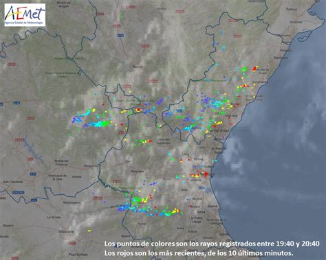 Aemet C Valenciana On Twitter Rayos De La Ltima Hora Los Rojos Son