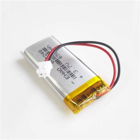 3 7V 650mAh Lipo Polymer Lithium Rechargeable Battery 602248 With JST