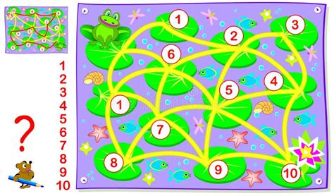 Jogo Do Enigma Da Lógica Para Crianças Pequenas O Labirinto Para O