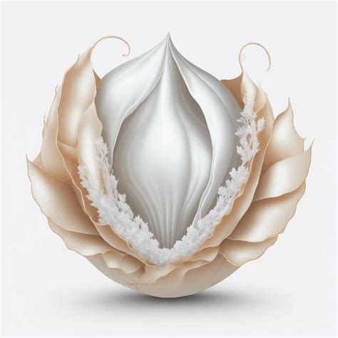 Premium Vector Pearl In A Shell Vector Illustration White Background