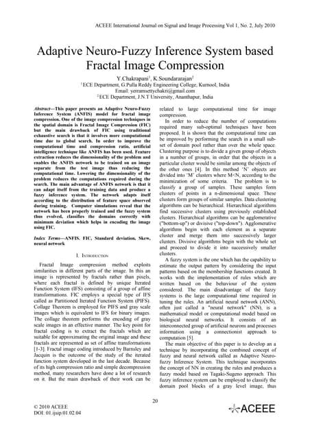 adaptive neuro fuzzy inference system based fractal image compression pdf