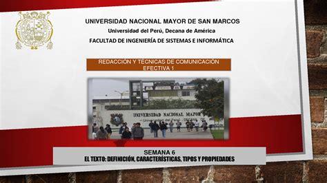SOLUTION Semana 06 El Texto Definici N Caracter Sticas Tipolog A Y