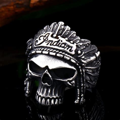 Bague avec une tête de mort en argent 925 véritable Bijou homme