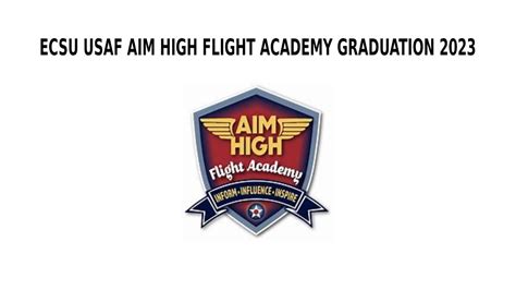 ECSU USAF Aim High Academy Graduation 2023 YouTube