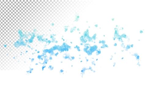 Salpicaduras De Pintura Azul Sobre Un Fondo Transparente Archivo PSD