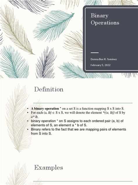 binary operations pdf matrix mathematics functions and mappings