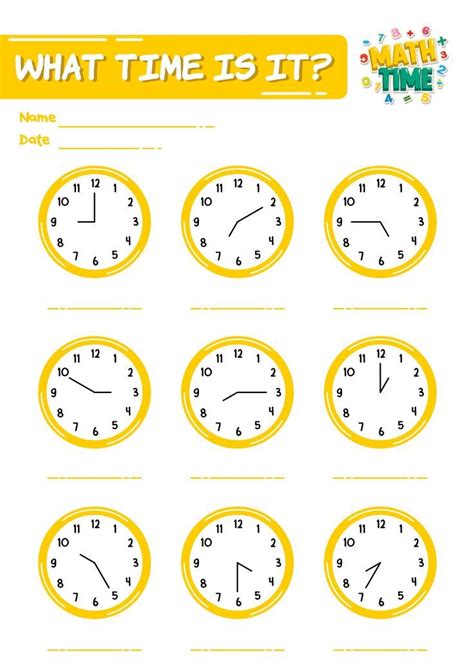 Telling Time Worksheets For First Grade Time Worksheets Telling Time