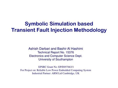 ppt symbolic simulation based transient fault injection methodology powerpoint presentation