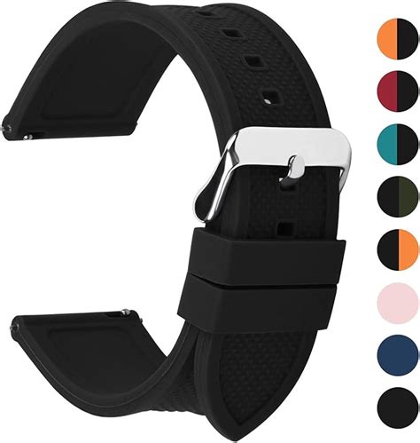 Fullmosa Silikon Uhrenarmband 18mm 20mm 22mm 24mm Mit Schnellverschluss
