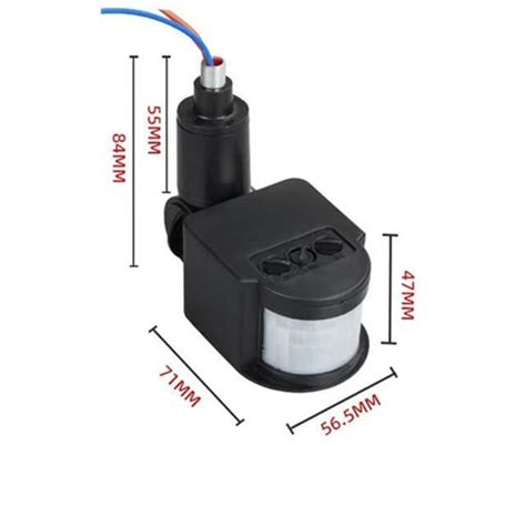INTERRUPTEUR Black DC 12V 24V Détecteur de mouvement 220V 110V PIR