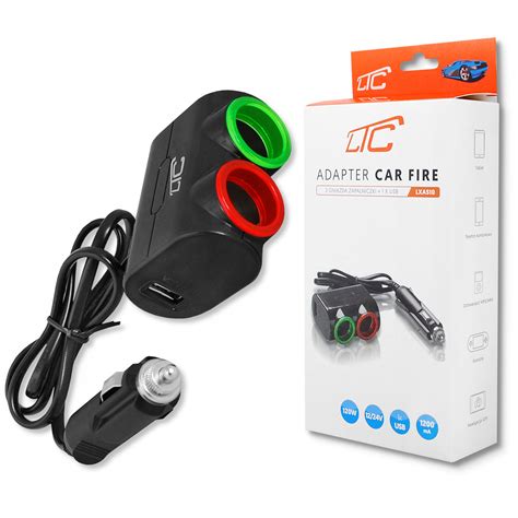 Adapter Rozgałęziacz Zapalniczki Samochodowej Usb Lamex Motoryzacja