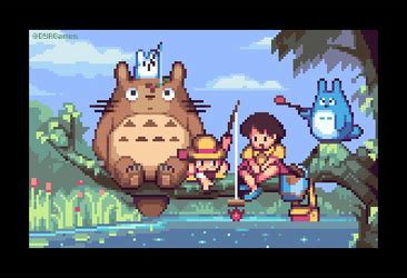 Awesome Studio Ghibli Fan Made Pixel Art