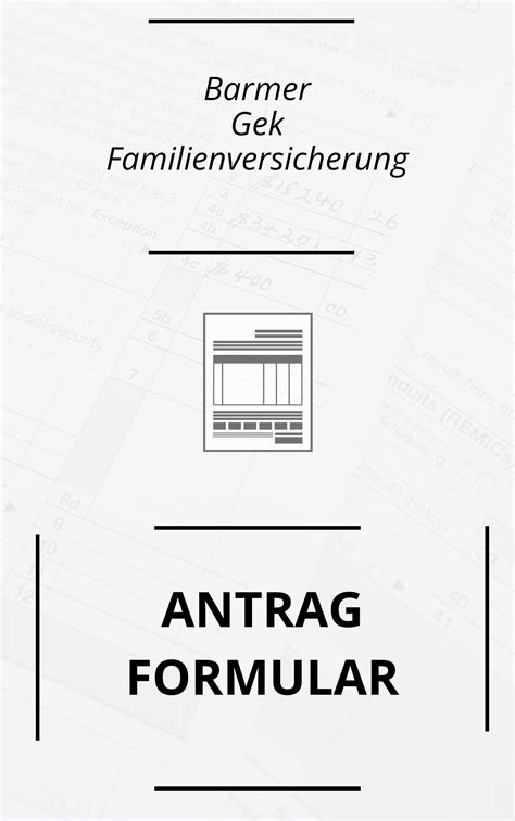 Barmer Gek Familienversicherung Antrag Formular PDF 2024