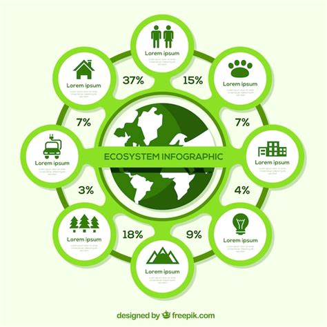Modern Ecosystem Infographic With Flat Design Free Vector