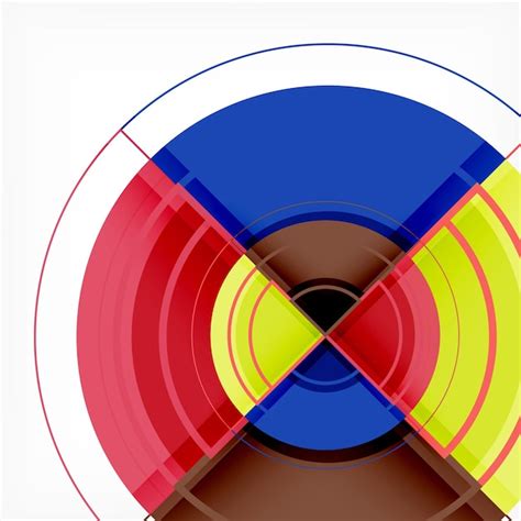 Círculos creativos fondo abstracto geométrico con efecto 3d Vector
