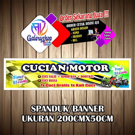 Jual Mmt Spanduk Banner Steam Cuci Motor Mobil Keren Berkwalitas Dll