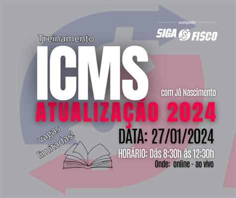 Icms O Que Mudou Em Treinamento Siga O Fisco
