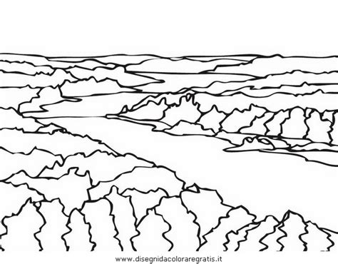 Disegno Paesaggi Fiume Misti Da Colorare